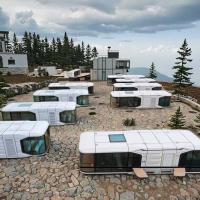 China Luxury 2 Bedroom Modern Steel Structure Prefab House Tiny Home Apple Cabin House Space Capsule Waterproof Shop for sale