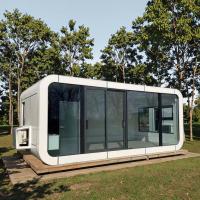 China Factory Shipped Portable Office Pod Movable Modular Prefab Tiny Home Fast Prefabricated Steel Container House Villa Apple Cabin for sale
