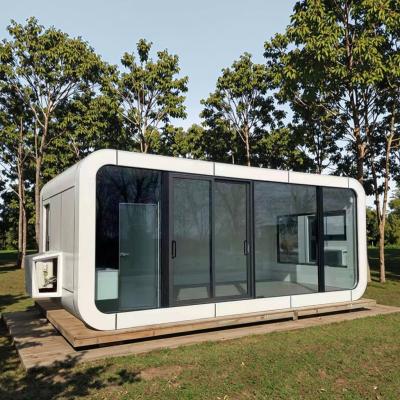 China Factory Shipped Portable Office Pod Movable Modular Prefab Tiny Home Fast Prefabricated Steel Container House Villa Apple Cabin for sale