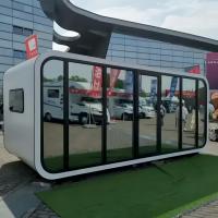 China Factory Shipped Portable Office Pod Movable Modular Prefab Tiny Home Fast Prefabricated Steel Container House Villa Apple Cabin for sale