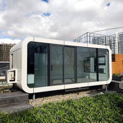 China Durable Eco-Friendly Prefab Tiny Cabin Flat-Pack Assembly Habitat Apple Container House   Tiny Home Prefabricated for sale