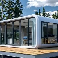 China Durable Eco-Friendly Prefab Tiny Steel Cabin, Easy Flat-Pack Assembly, Fire Resistant Apple Container for Park & Leisure Spaces for sale