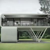 China Factory Shipped Movable Modular Prefab Tiny Home Portable Office Pod Prefabricated Container House Villa Designed Apple Steel for sale