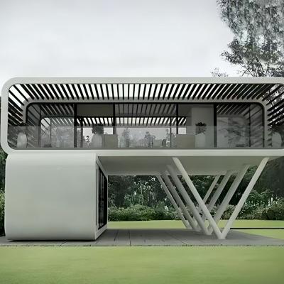 China Factory Shipped Movable Modular Prefab Tiny Home Portable Office Pod Prefabricated Container House Villa Designed Apple Steel for sale