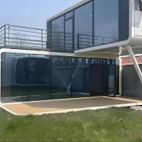 China Factory Shipped Movable Modular Prefab Tiny Home Portable Office Pod Prefabricated Container House Villa Designed Apple Steel for sale
