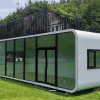 China Stylish Luxury Eco-Friendly Prefabricated Steel Structure Apple Style Container Villa for Office, Guest & Vessel House for sale