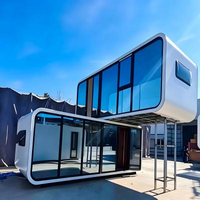 China Upscale Apple Style Micro Capsule, Portable Modern Prefabricated House with Functional Sunroom Features for sale