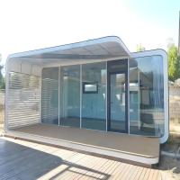 China Prefabricated Steel Container Houses with Panoramic Balconies, Suitable for Hotel Camping Modular Tiny House for sale