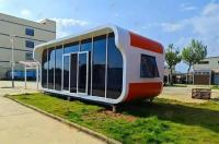 China Prefabricated Steel Container Houses with Panoramic Balconies, Suitable for Hotel Camping Modular Tiny House for sale