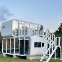 China Modern 40-Foot Mini Prefabricated Mobile Pod, 20-Foot Apple Pod Capsule Container House for sale