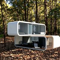 China Customizable Two Story Apple Capsule Villa With Balcony and Large Windows for Family Vacation or Boutique Hotel for sale