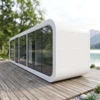 China Portable Prefab Apple Pod Home With Rooftop Terrace and Sliding Doors for Scenic Campsite or Glamping Site for sale