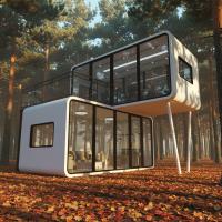 China Modern Custom-Made Steel Structure Apple Cabin Prefab Studio Energy Efficient Eco-Friendly Durable Waterproof Solar Powered for sale