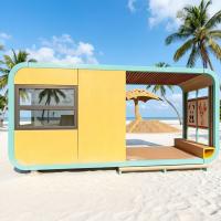 China All Weather Resistant Steel Prefab Pod Villa, Preassembled Modular Tiny Building for Hospitality Apple Storage Warehouse for sale