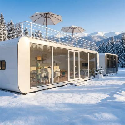 China Prefinished Modular Mini Steel Pod House, All Climate Adaptable Prefab Villa for Hotel Accommodation for sale