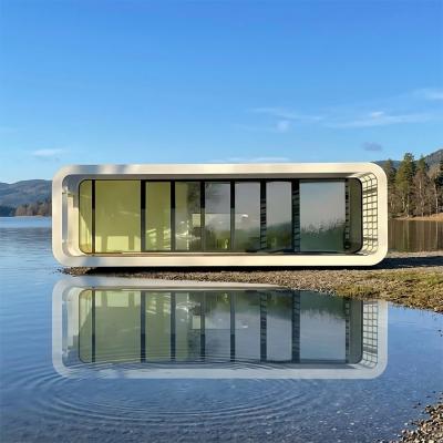 China Fire Safe Eco Steel Prebuilt Cabin with Simple Flat Pack Setup, Apple Modular Container House for Outdoor Park for sale