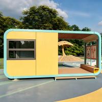 China Fire Safe Eco Steel Prebuilt Cabin with Simple Flat Pack Setup, Apple Modular Container House for Outdoor Park for sale