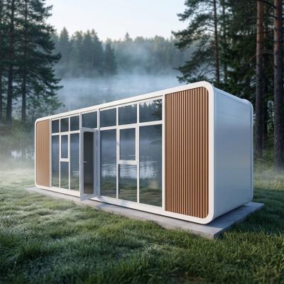 China Eco Steel Fireproof Preassembled Cabin, Convenient Flat Pack Modular Container House Used for Outdoor Park Construction for sale