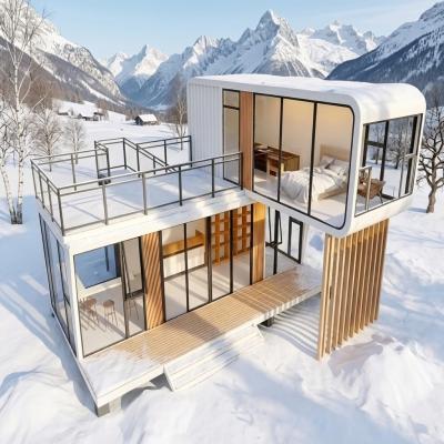 China Sturdy Eco Steel Prebuilt Cabin, User-Friendly Flat Pack Modular Container House for Outdoor Park Engineering Projects for sale
