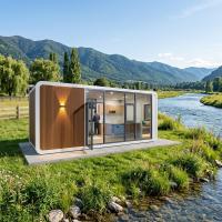 China Long-Lasting Steel Prebuilt Cottage, Trouble-Free Split Pack Prefab Box Structure for Glamping Campground Construction for sale
