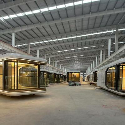 China Manufacturer Wholesale Compact High End Steel Structure Entertainment Living Pod Space Capsule Tiny House Gaming Room Solar for sale