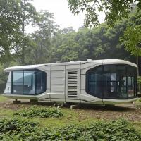China Durable Knockdown Design Tiny Solar-Powered Capsule House Made of Sandwich Panel Material with Steel Frame for Office Villa Use for sale
