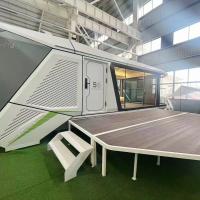China Waterproof 2-Bedroom Prefab House Mobile Steel Space Capsule Container for Home Living Room Kitchen Office Shop Toilet Included for sale