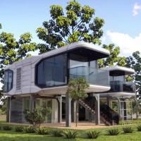 China Eco-Friendly Modern Outdoor Prefab House Economical Container Home Office Steel Structure Mobile Space Capsule Courtyard School for sale