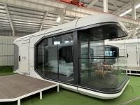 China Eco-Friendly Modern Design Prefab House Economical Container Home Office Space Capsule Steel Structure for Outdoor Mobile Living for sale