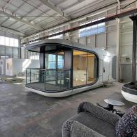 China 2025 Integrated Modern Eco-Friendly Prefabricated Steel Space Eco-Friendly House Capsule Container for Villa Office Shop Toilet for sale
