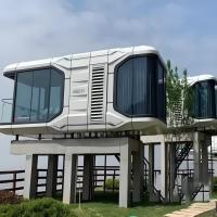 China Manufacturer Direct Contemporary Prefab Steel Villa Custom Designed Tiny Home Inspired by Space Capsules Modular Tiny House for sale