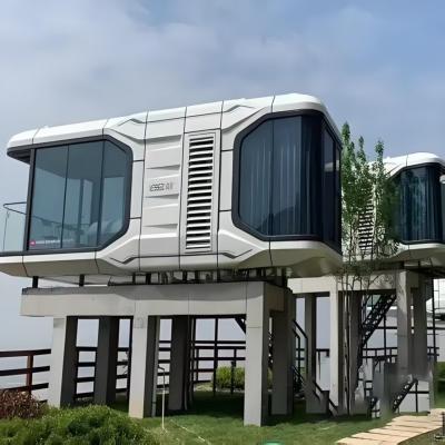 China Manufacturer Direct Contemporary Prefab Steel Villa Custom Designed Tiny Home Inspired by Space Capsules Modular Tiny House for sale