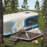 China Modular Prefabricated Urban Villa Portable Container House for Camping Mobile Hotel Garden Space Durable Steel Material for sale