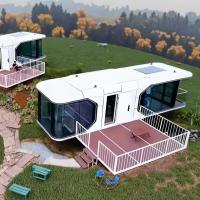 China Modular Prefabricated Urban Villa Portable Container House for Camping Mobile Hotel Garden Space Durable Steel Material for sale
