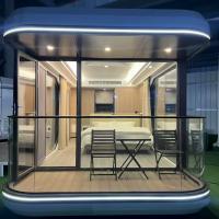 China Hot-Selling Prefabricated Steel Frame Capsule Container Houses for Hotels Offices Stores Elegant Prefabricated Steel Villas for sale