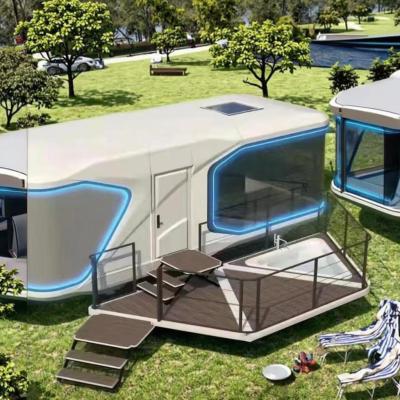China Future Style Mobile Steel Capsule Container House Prefabricated House Structure Eco-Friendly Prefab Steel Villa for sale