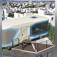 China Waterproof Flat Pack Mobile Capsule Steel Structure Prefab Vessel House for Detached Space Office Container for Exterior for sale