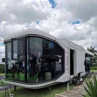 China Waterproof Flat Pack Mobile Capsule Steel Structure Prefab Vessel House for Detached Space Office Container for Exterior for sale