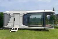 China Commercial Space Airship Pod Prefab Capsule House for sale