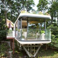 China Prefab House and Office Steel Space Capsule for Camping for Courtyard Use Durable Steel Structure for sale