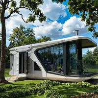 China Prefab House and Office Steel Space Capsule for Camping for Courtyard Use Durable Steel Structure for sale