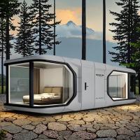 China Modern Design Portable Restaurant Prefabricated Steel Container House with Panoramic Space Capsule Vessel House for sale
