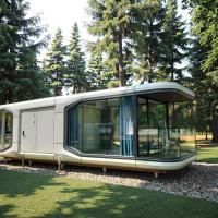 China Space Capsule Stylish Prefab Houses with Unique Space-Themed Design Prefab Steel Villa for sale