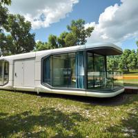 China Eco-Friendly Modern Design Prefab House Steel Space Capsule for Office Camping Courtyard  Modular Tiny House for sale