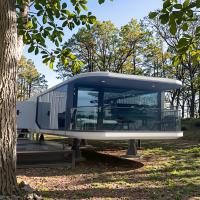 China Eco-Friendly Modern Design Prefab House Steel Space Capsule for Office Camping Courtyard  Modular Tiny House for sale