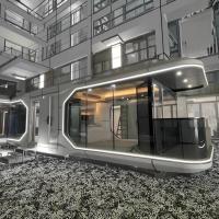 China Eco-Friendly Modern Design Prefab House Steel Space Capsule for Office Camping Courtyard  Modular Tiny House for sale