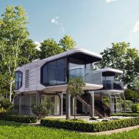 China Eco-Friendly Prefabricated House Economical Steel Structure Container Home Office Space Capsule Futuristic House for sale
