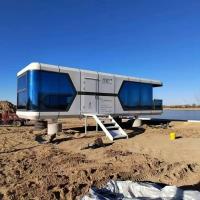 China Modern and Futuristic Prefab Houses for Hotels Villas and Shops Container Guest Room with Sandwich Panels for sale