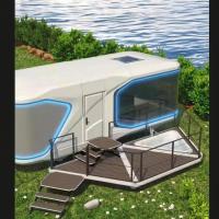 China Contemporary Style Prefabricated Garden House Capsules for Hotels and Mobile Camping Spaces Made From Containers for sale