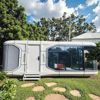 China Eco-Friendly Modern Design Prefab House Economical Container Home Steel Space Capsule for Office Camping Courtyard Use for sale
